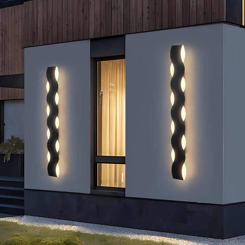 Wave Shaped Outdoor Wall Lamp – Misterlamp Stockholm